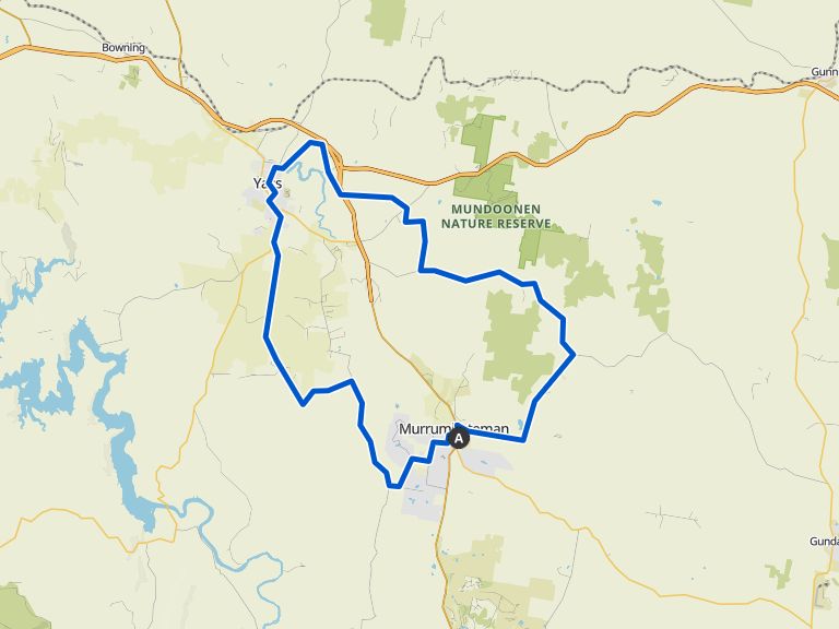 Murrumbateman-Yass-GunsLn loop | gravel ride | Komoot